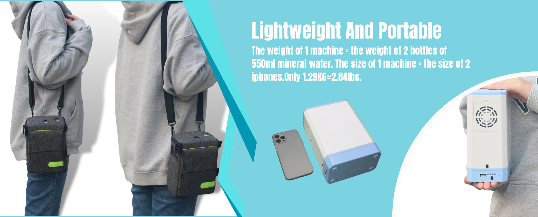 3-3.5L Fixed Continuous Flow Portable Oxygen Concentrator | With 4 ...