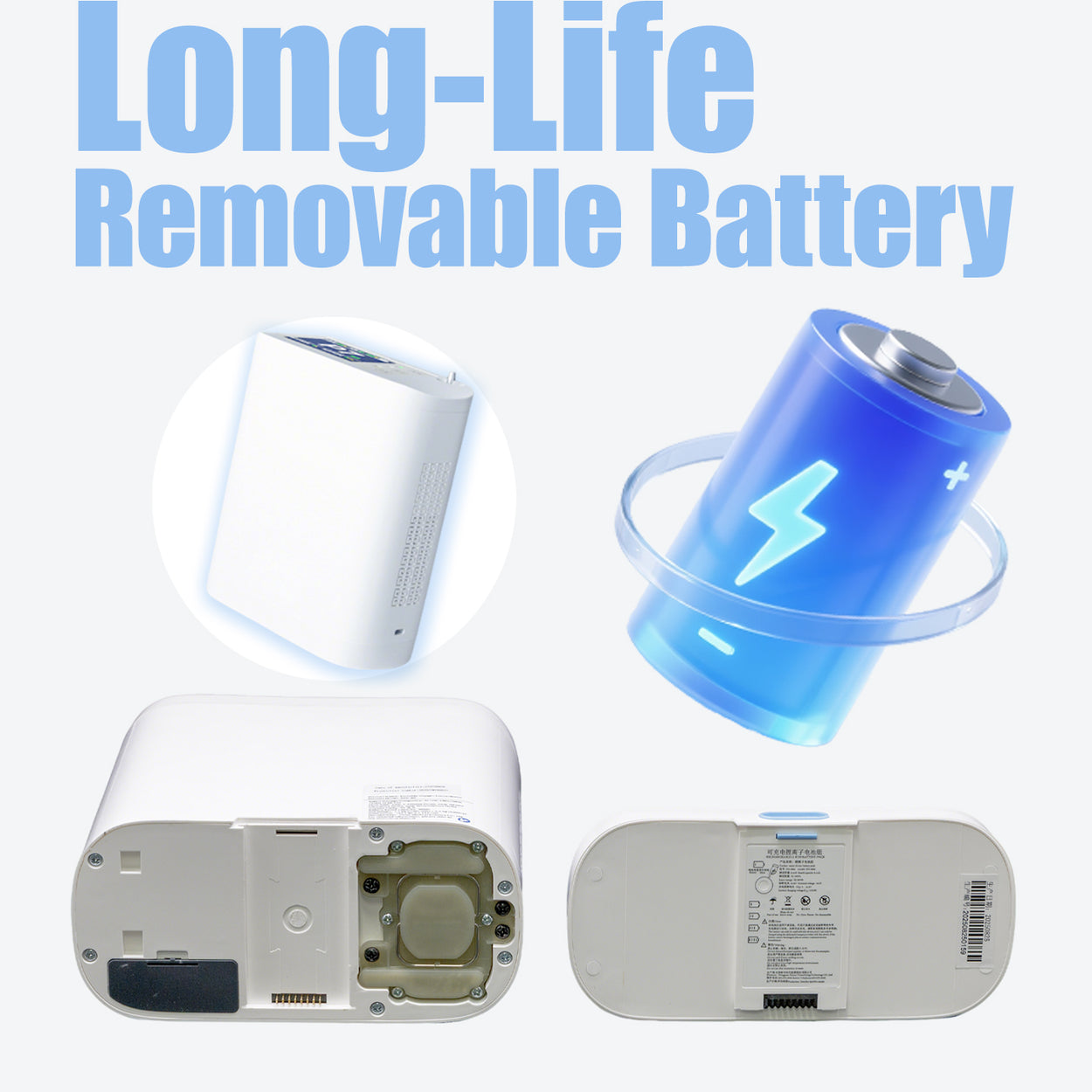 Quiet Lightweight 8L Portable Oxygen Concentrator | 11 Hours Battery ...